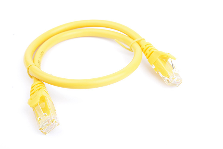 0.5m Yellow Cat6a UTP Ethernet Cable - Plexus Computing